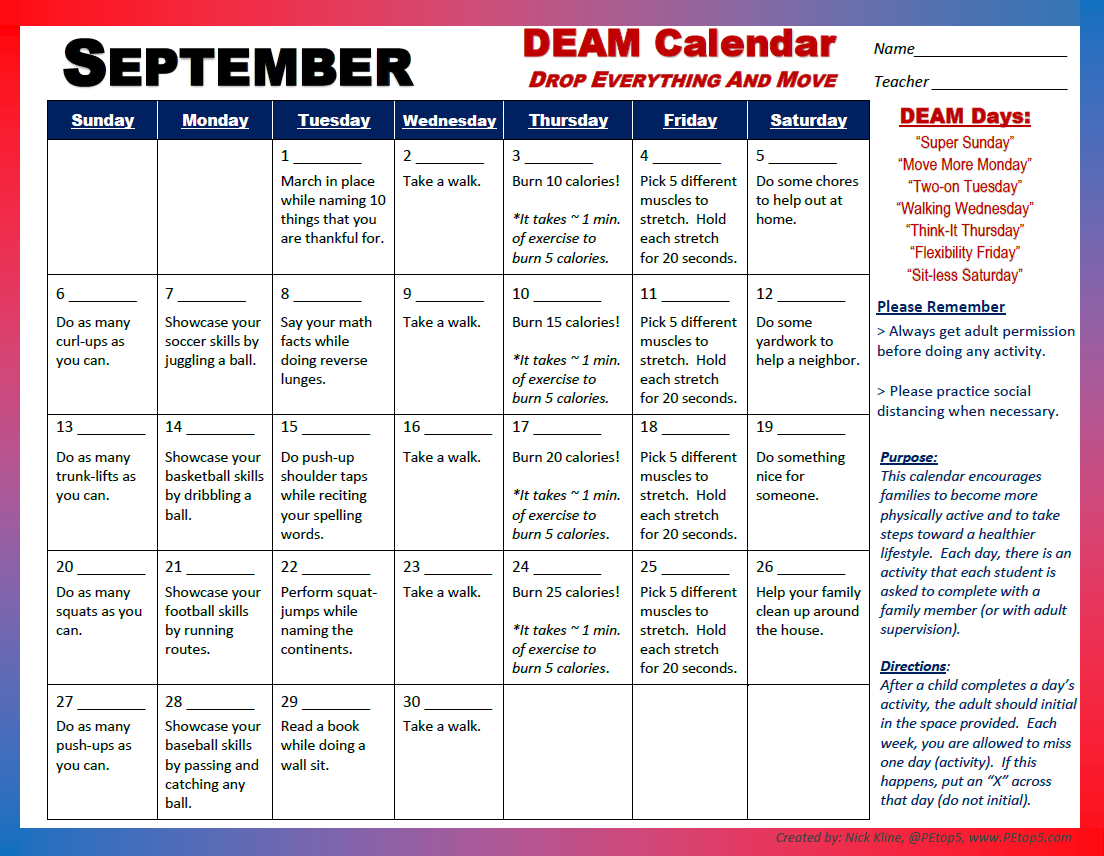 September DEAM | pe top 5
