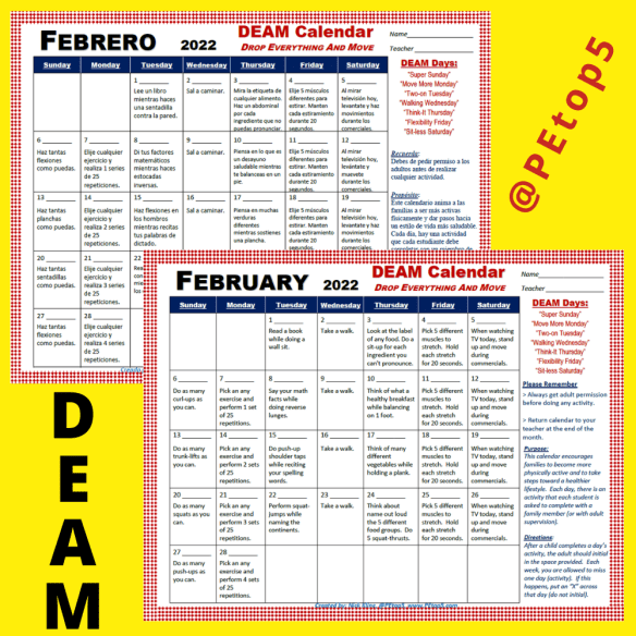 Physical Education Calendars